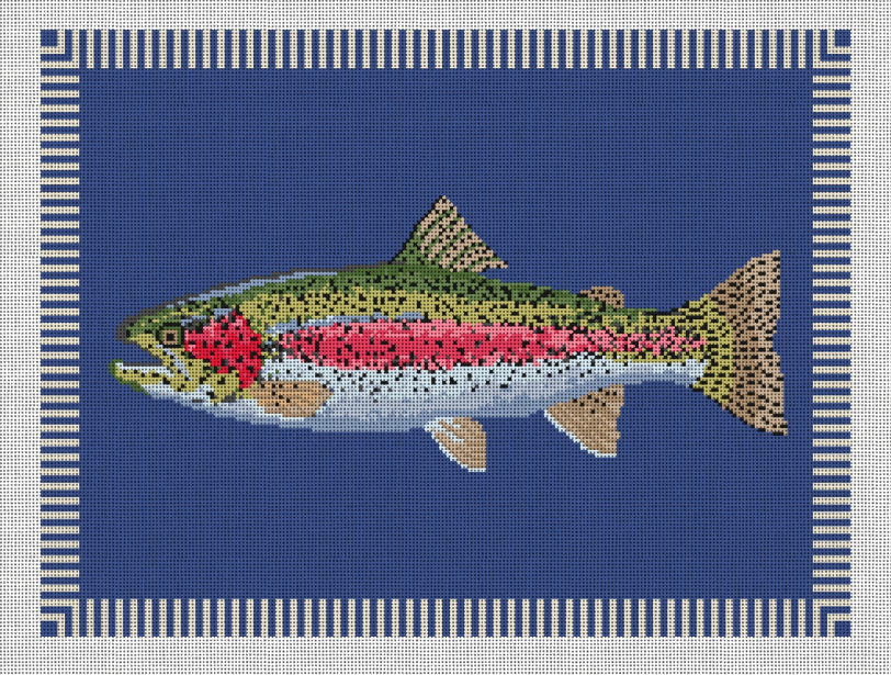 Rainbow Trout Fish Pillow | Stitch-Stash