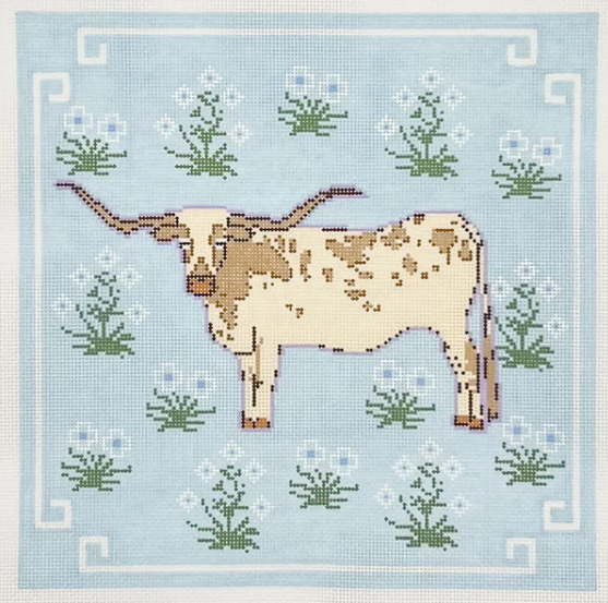 P&PGOB1 Longhorn Pillow | Stitch-Stash