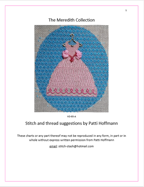 The Meredith Collection Pink Dress - stitch guide and thread kit ...